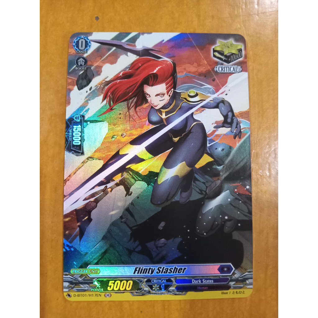 CFV Flinty Slasher H Holo Crit D-BT01 Cardfight Vanguard English ...