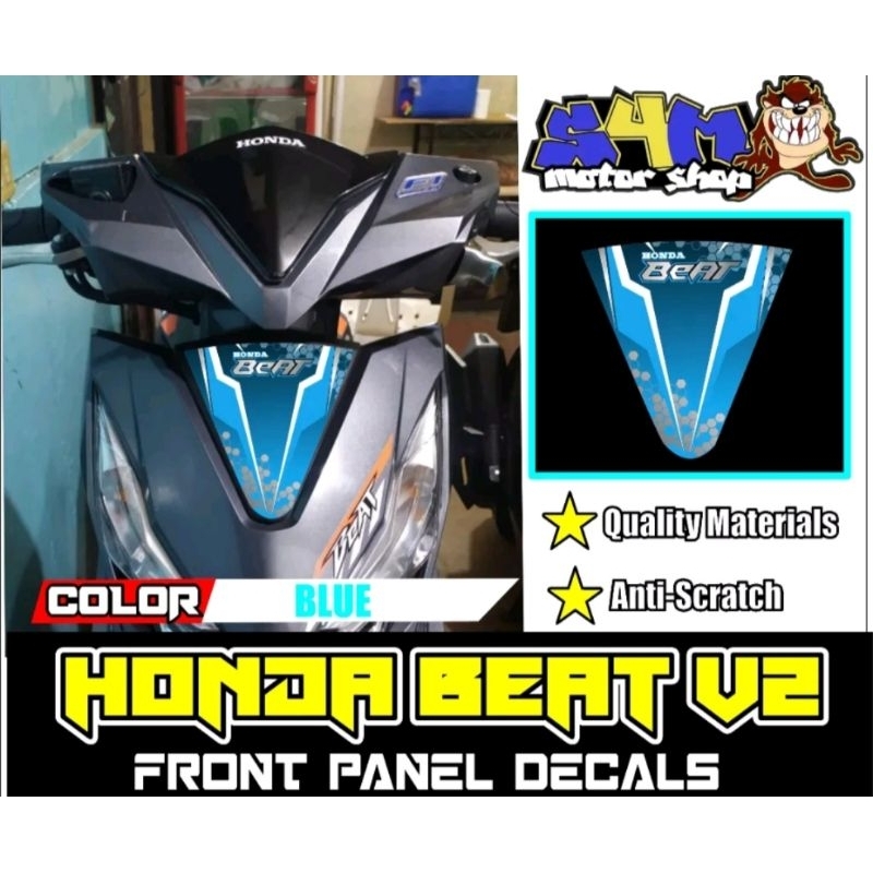 Honda BEAT Fi Version 2/ Version 3 Front Panel and Decals Waterproof ...
