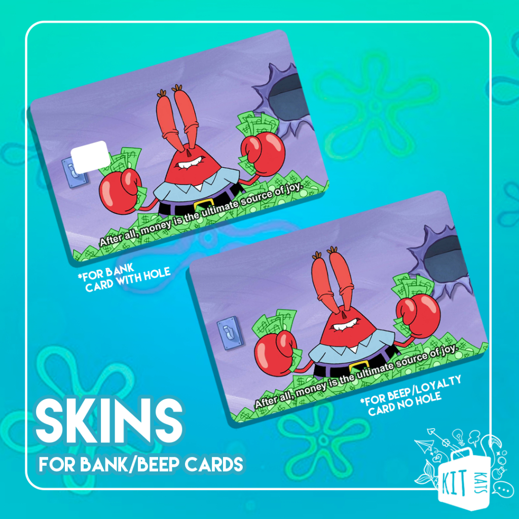 Bank card skins/stickers (Spongebob theme) Sold per 1 piece | Shopee ...