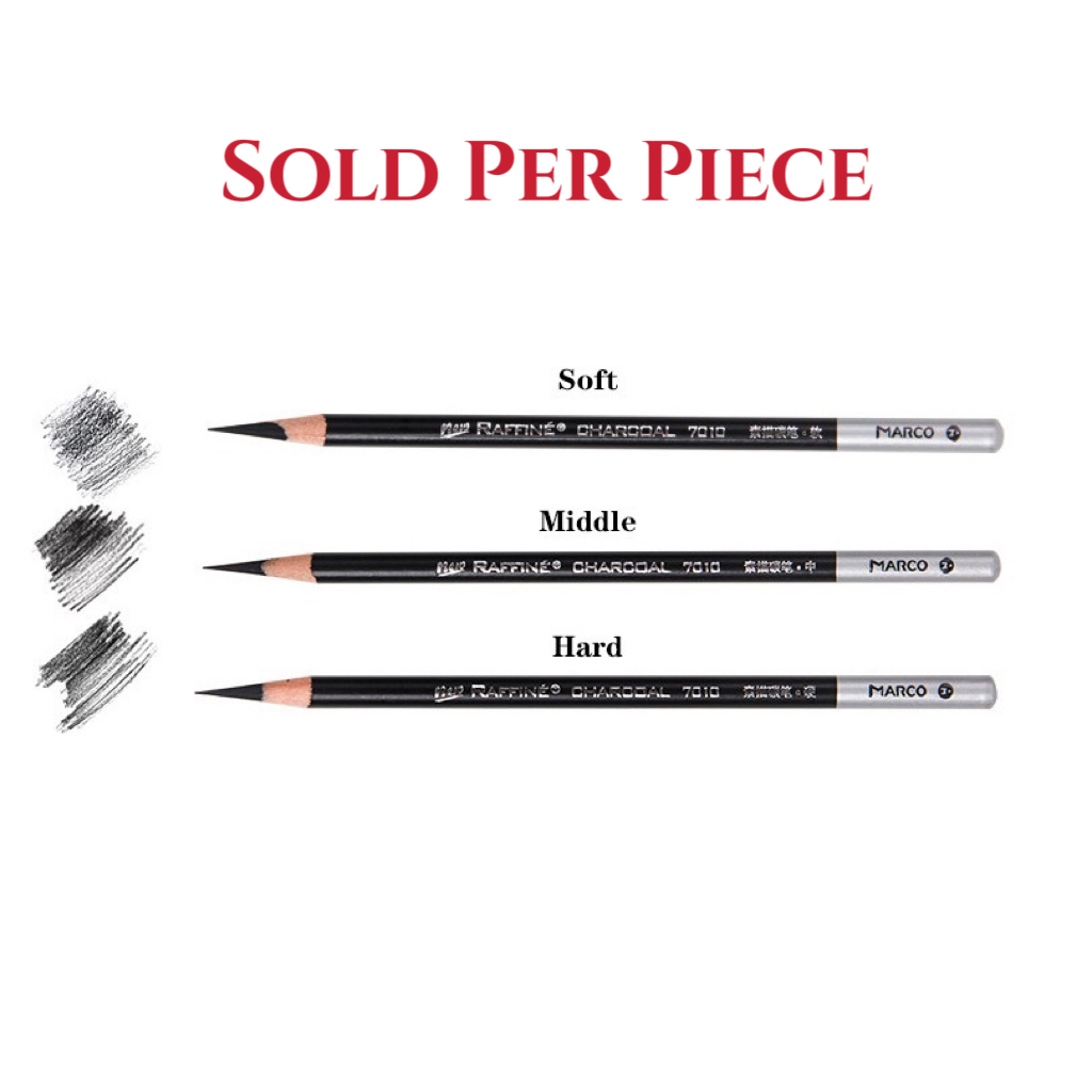 Professional Drawing Pencil MARCO Charcoal Pen Soft Medium Hard White ...