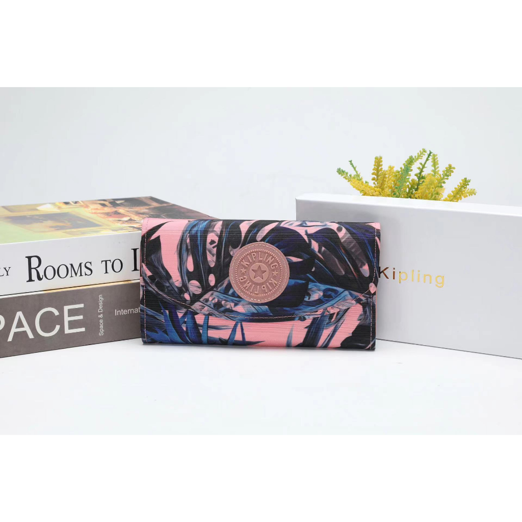 cocosale KIPLING FASHIONABLUE TRIFOLD LONG WALLET WITH BOX | Shopee ...