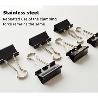 12PCS per box Black dovetail clip Binder paper clip office supplies ...