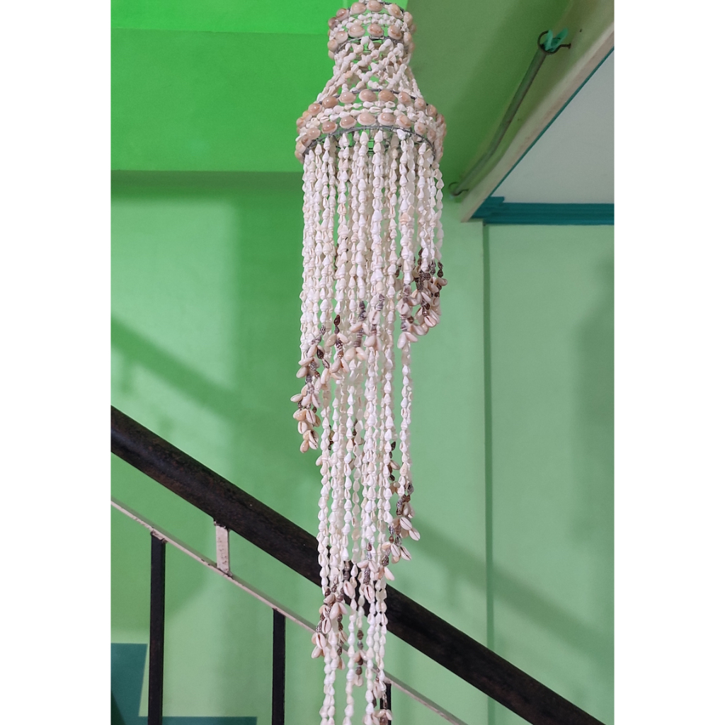 Spiral Seashell Chandelier Hanging Ceiling Decor, Philippine Made Sea ...