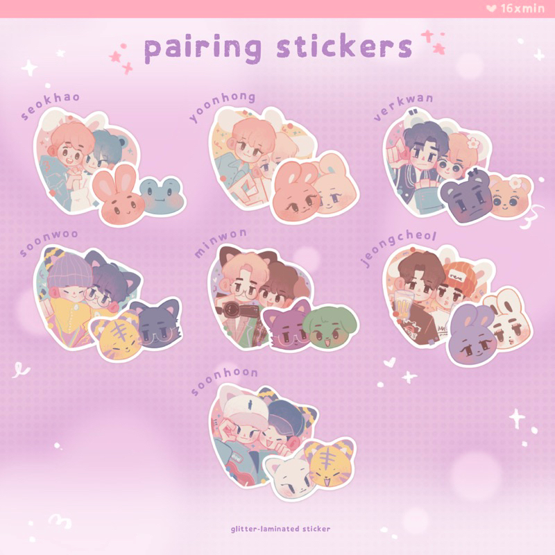 [16xmin] Seventeen Pairing Sticker Set | Shopee Philippines