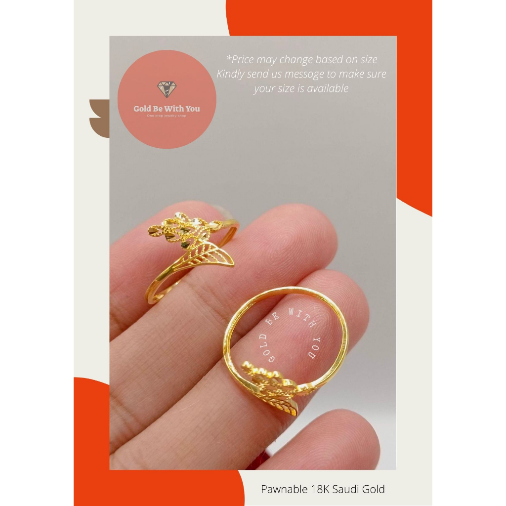Pawnable 18k Saudi Gold SP Peacock Ring | Shopee Philippines