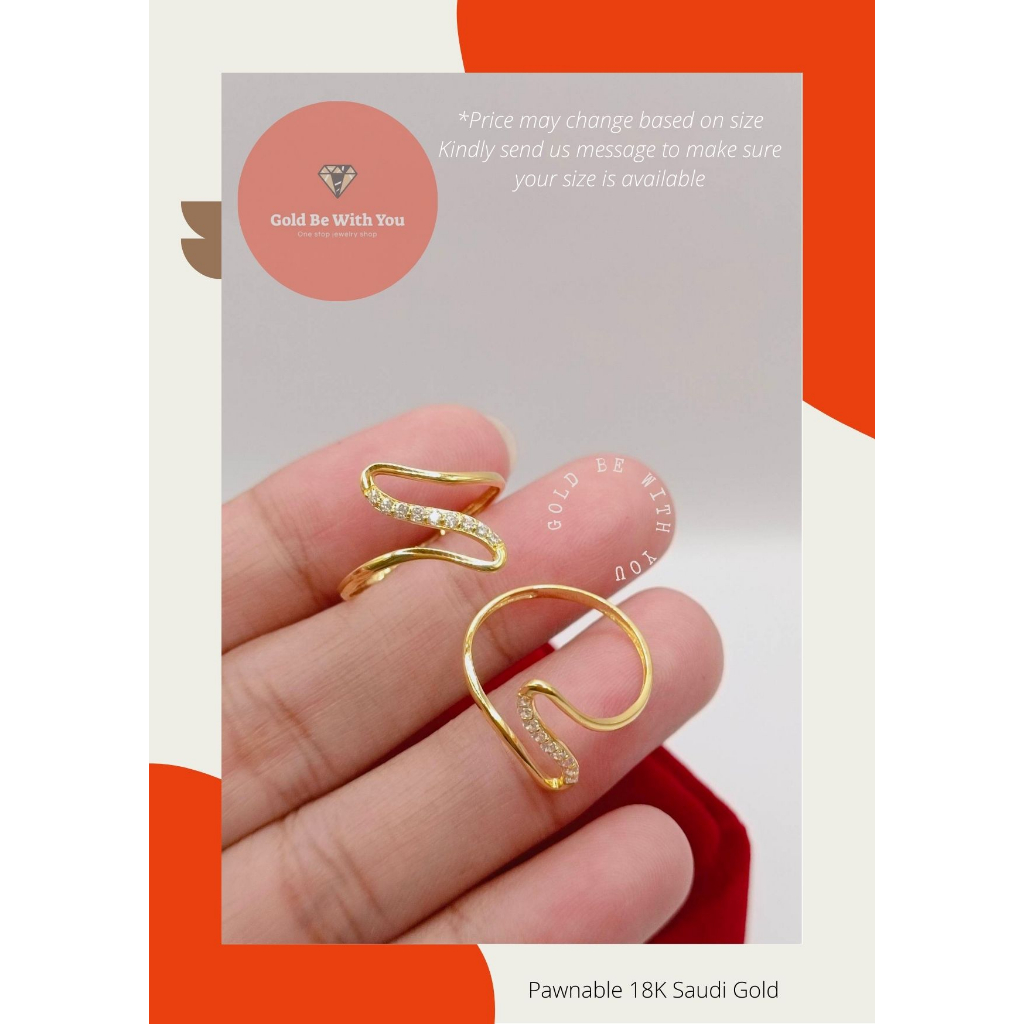 Pawnable 18k Saudi Gold SP Izabel Ring | Shopee Philippines