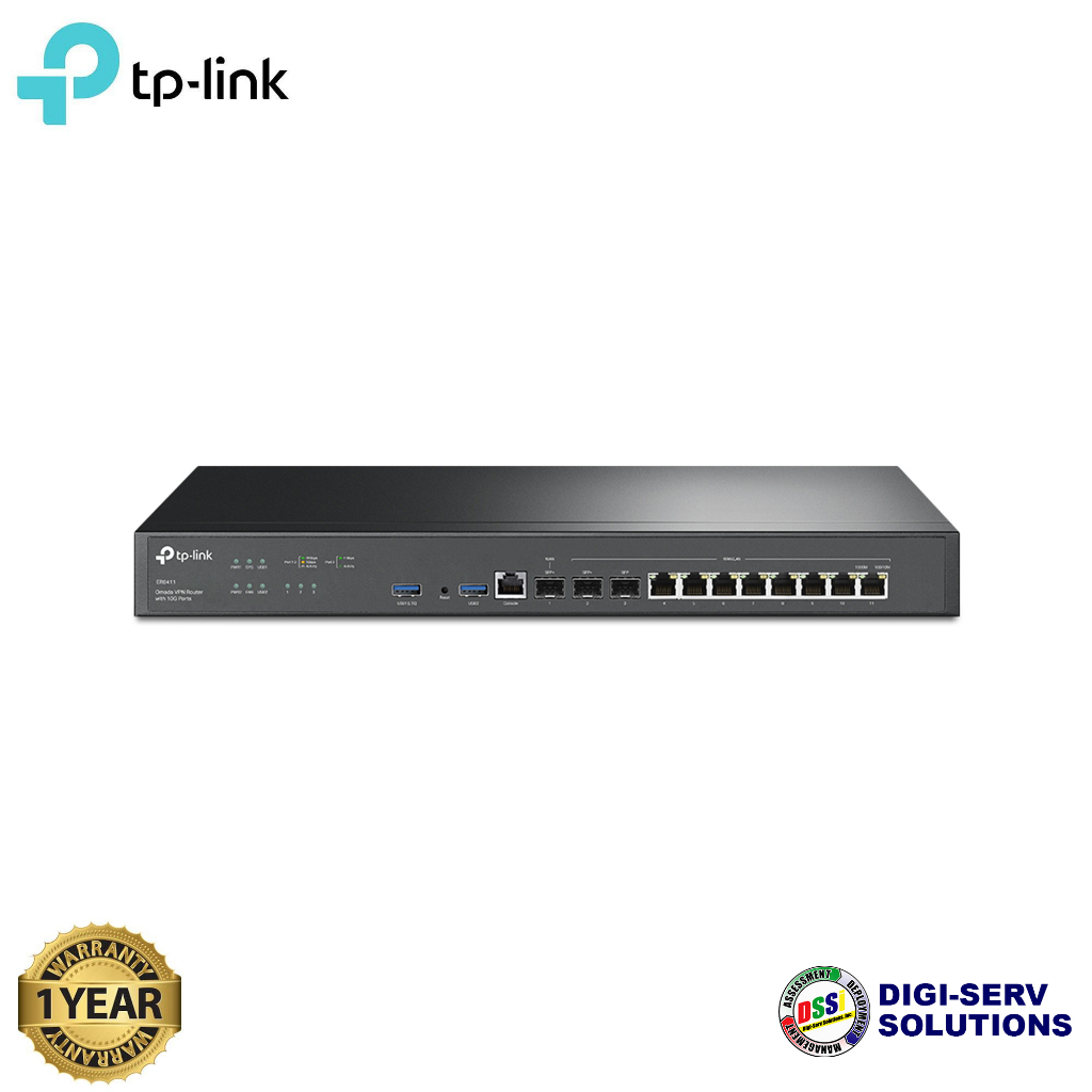 TP-Link ER8411 Omada VPN Router with 10G Ports, Integrated into Omada ...