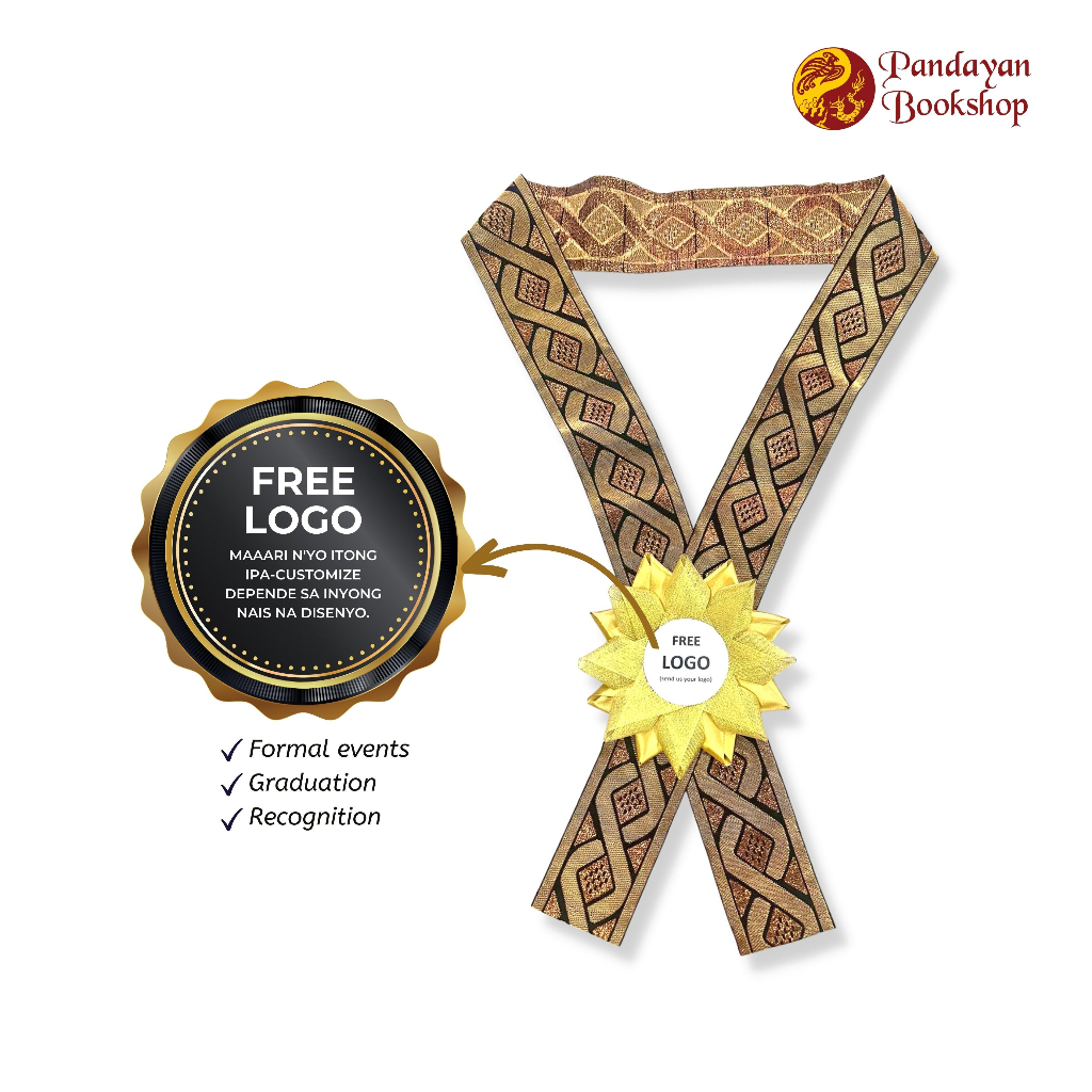 Sablay Corsage Embroidery With Flower Ribbon (For Formal Events ...