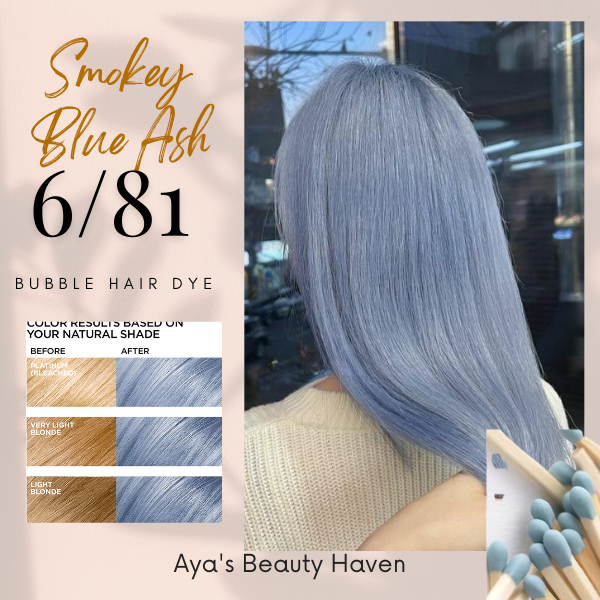 Smokey Blue Ash Bubble Hair Dye | Shopee Philippines