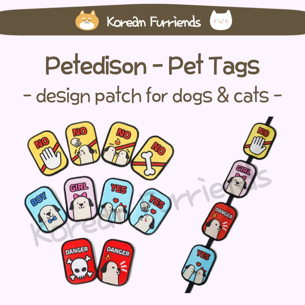 Korean Pet Tags Dog Leash Tags Dog Patch Leash Patch Leash Tag Harness ...