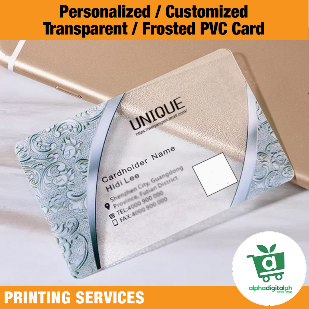 Personalized Customized Transparent Frosted PVC Card Business Card ...