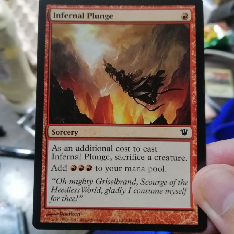 1 light play Infernal Plunge MTG card magic commander EDH pauper ...