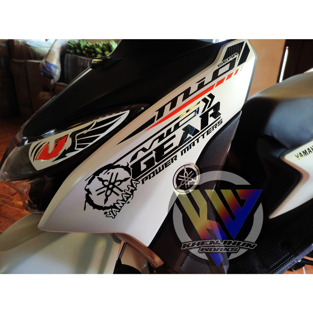 Yamaha Mio Gear, 9 inches Length, Waterproof Sticker | Shopee Philippines