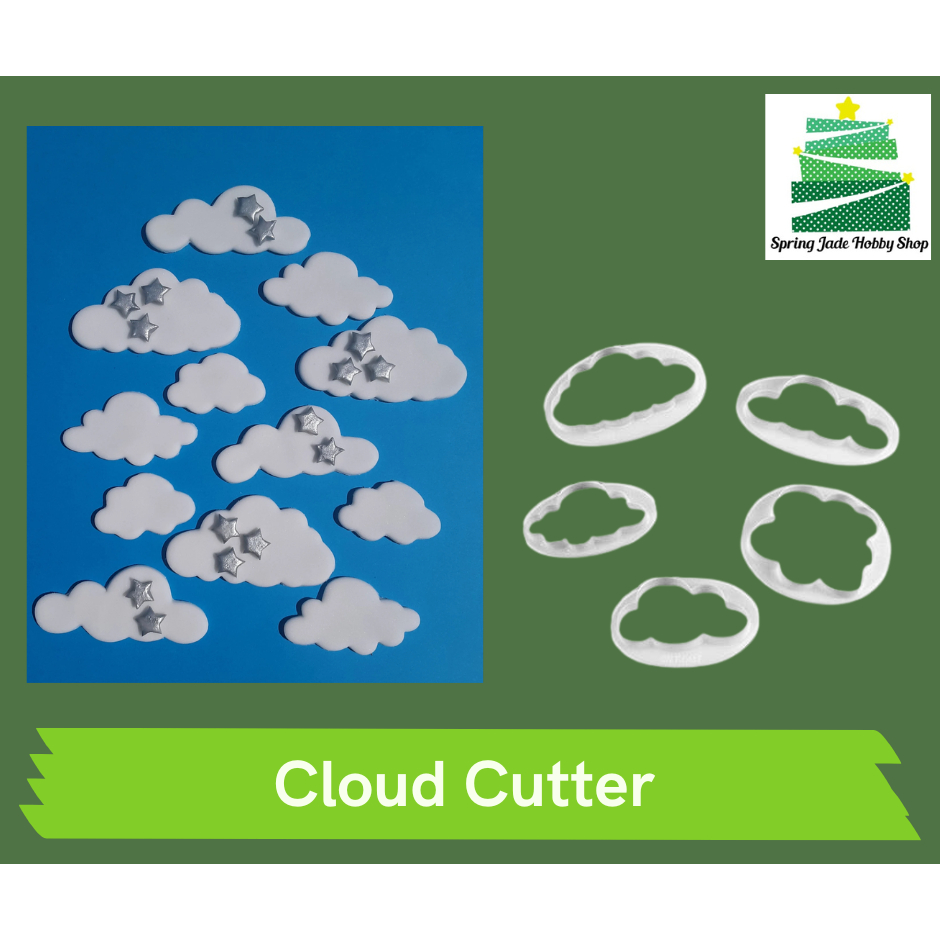 Spring Jade: clouds cutter clouds plunger fondant cloud cutter 5 pcs ...