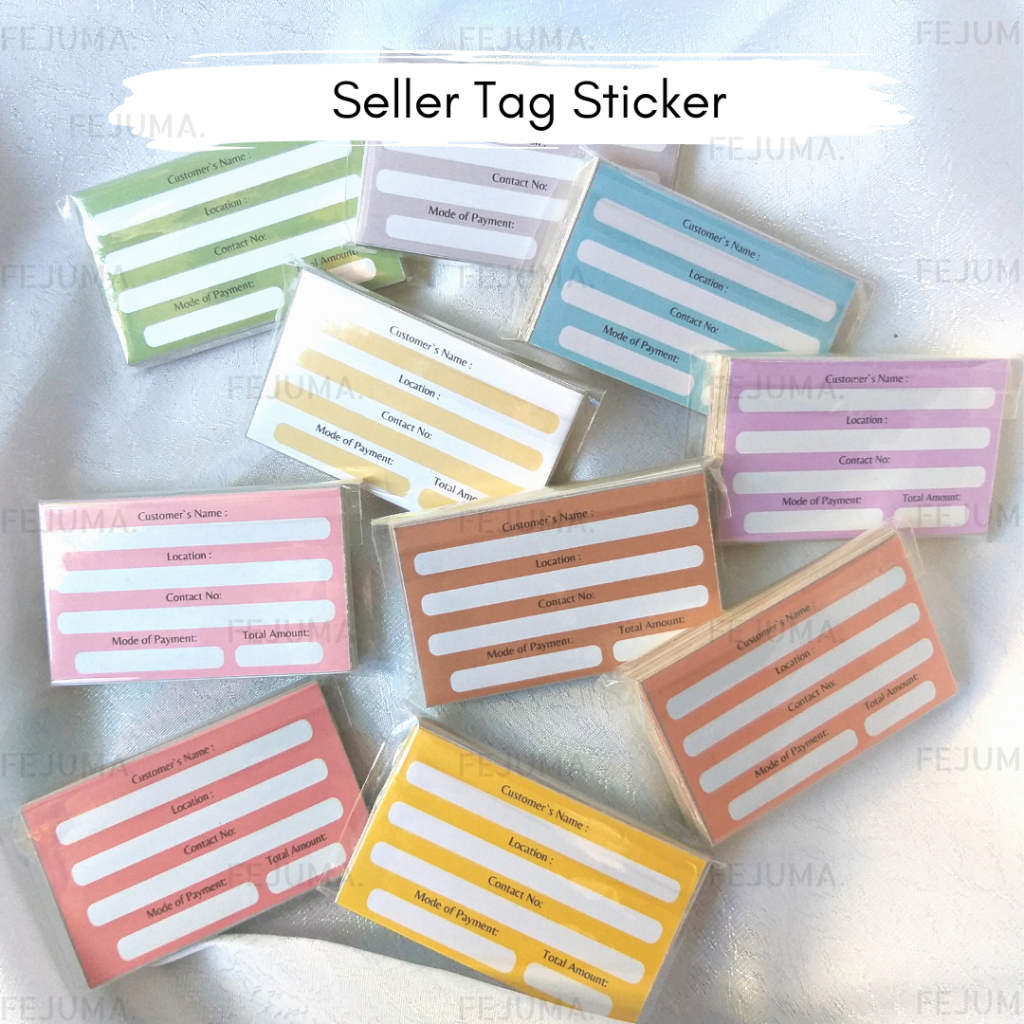SMALL Size | MATTE Sticker Seller Tag | 50 & 100 PCS Available | Shopee ...