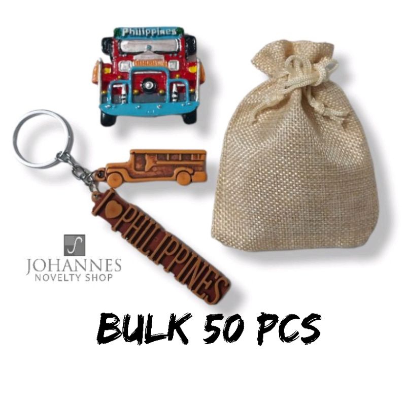 50 pcs. 2-in-1 Philippine Souvenir Keychain and Ref Magnet with Abaca ...