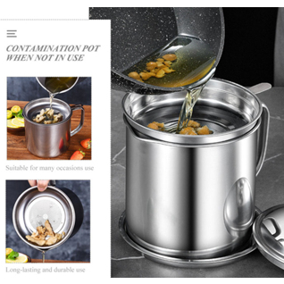 Kitchen Cooking Oil Filter Cup Stainless Steel Oil Pot Strainer Oil ...