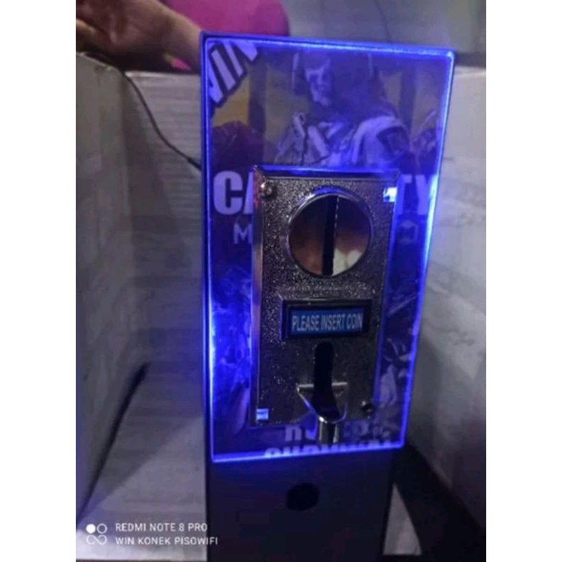 SINGLE COINSLOT METALBOX ACRYLIC COVER WITH LED. STICKER NOT INCLUDED ...