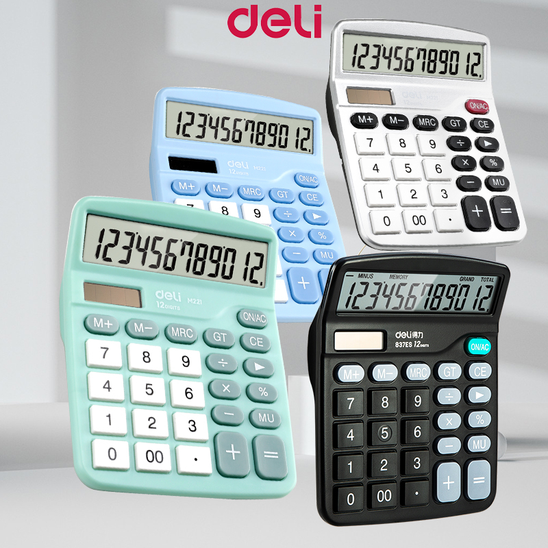 Deli Desktop Calculator Simple Portable Office Supplies Electronic ...