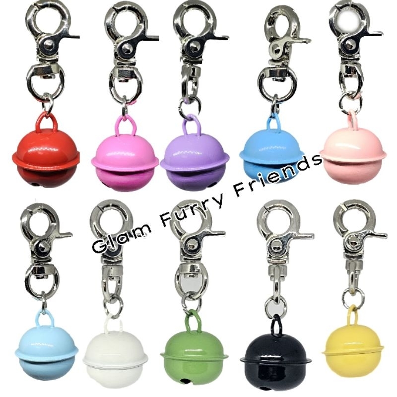 LARGE PET COLORFUL COLLAR BELL BELLS WITH CLASP FOR CATS AND DOGS ...