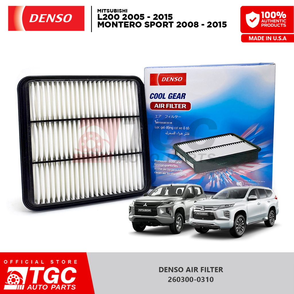 Denso Air Filter Mitsubishi L200 2005 - 2015 Montero Sport 2008 - 2015 ...