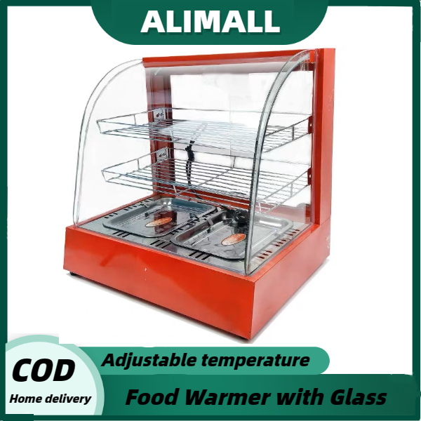 Heavy Duty Curve Glass Showcase Display Electric Food Warmer Food ...
