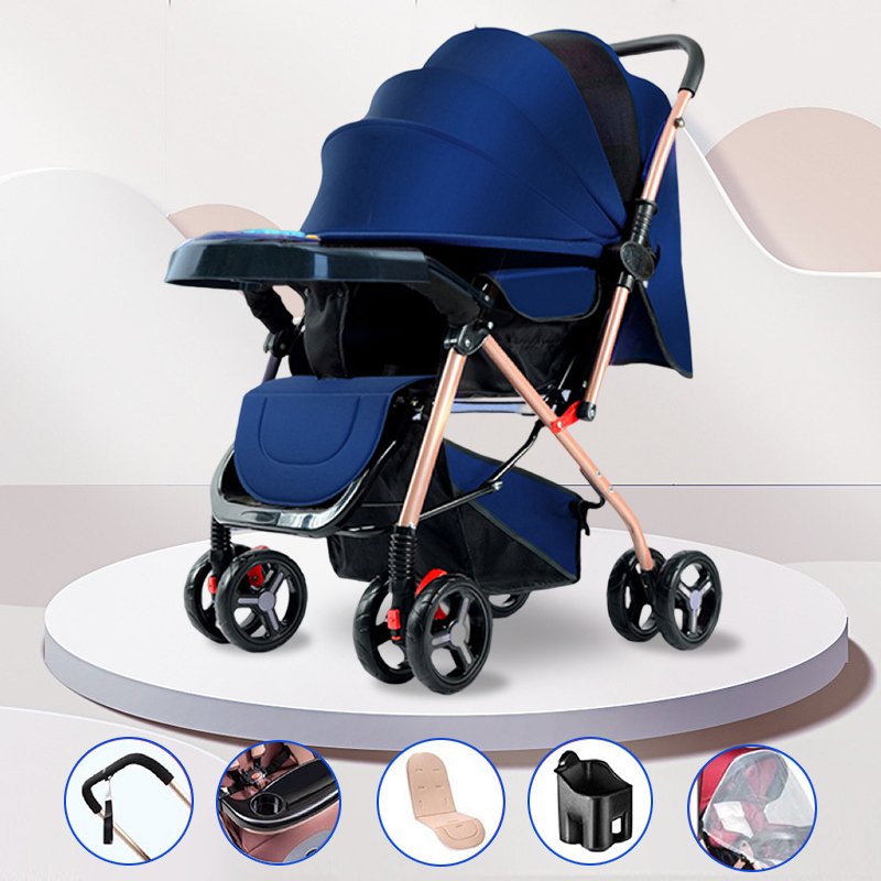 Stroller for Baby Two-Way Reversible Handle Foldable Stroller for ...