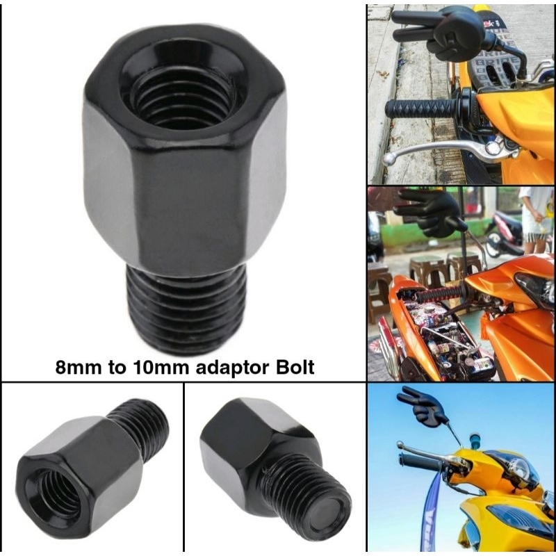 1Pc Kitaco Adaptor 8mm to 10mm Adaptor Bolt Motorcycle Yamaha Honda ...