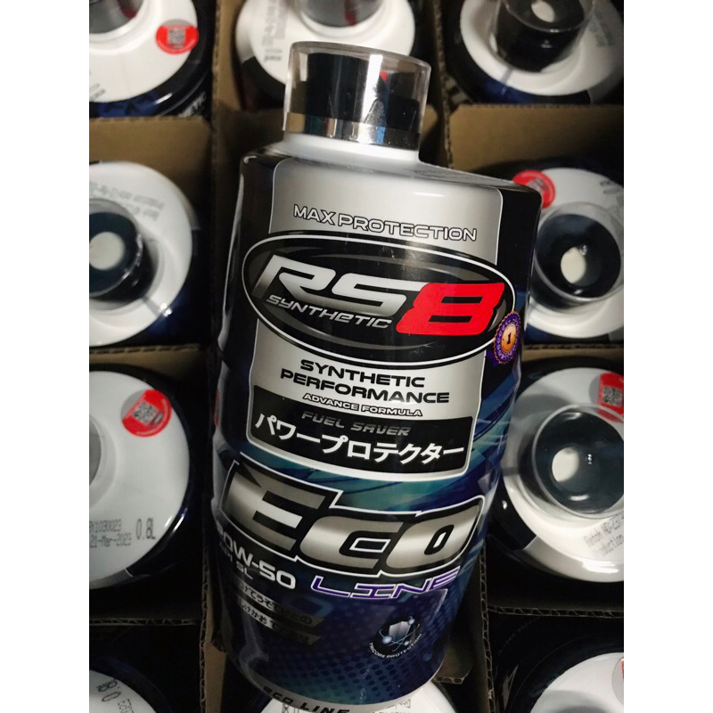 RS8 FUEL SAVER ECO LINE 20W-50 API SL/4T RACING STROKE 800ml | Shopee ...