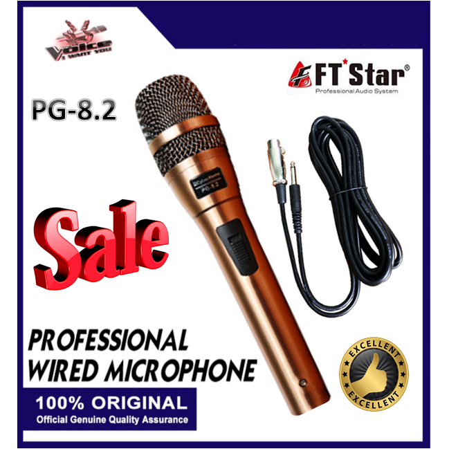PG-8.2 Professional Dynamic Wired Microphone (Rose Gold) | Shopee ...