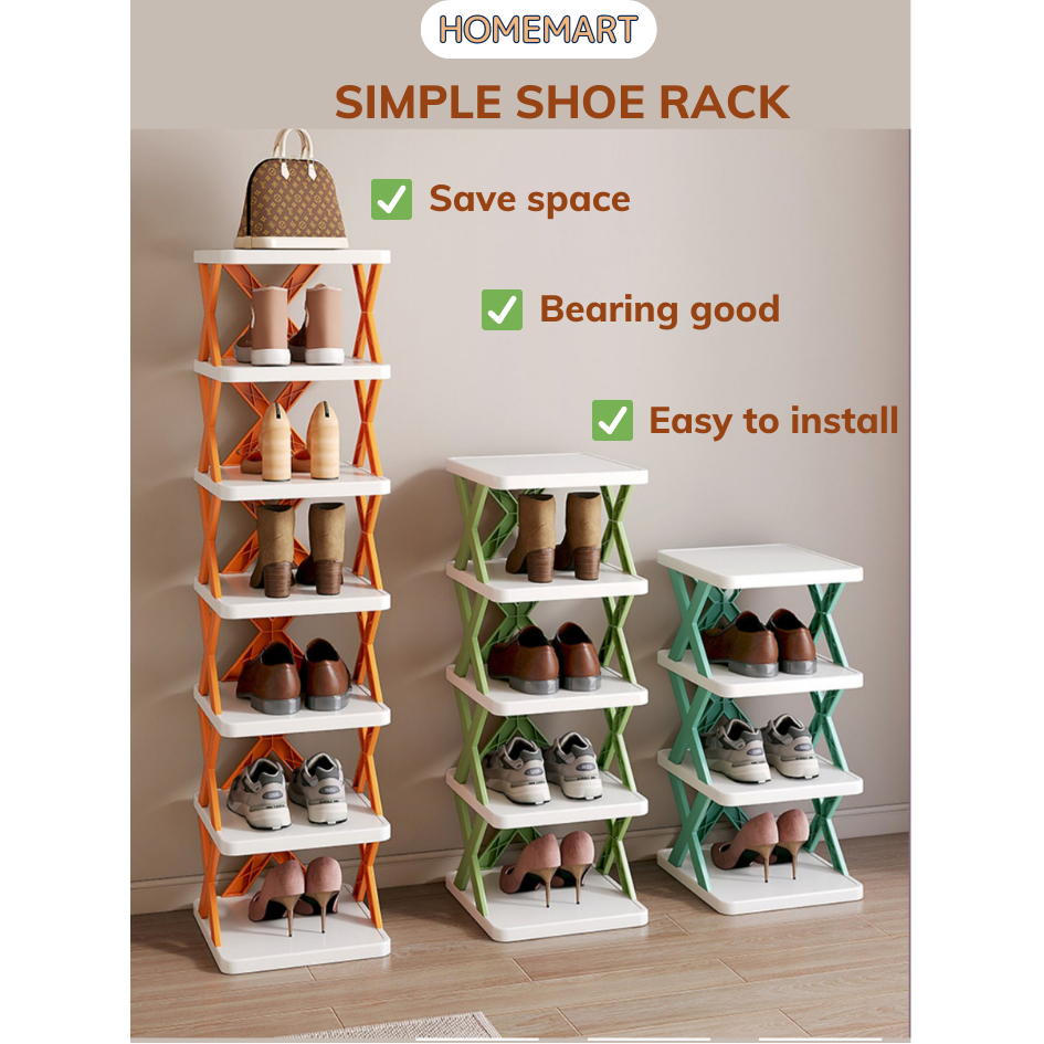 DIY Simple Folding Multi-tier Shoe Rack Balcony Shoe Rack Storage Rack ...