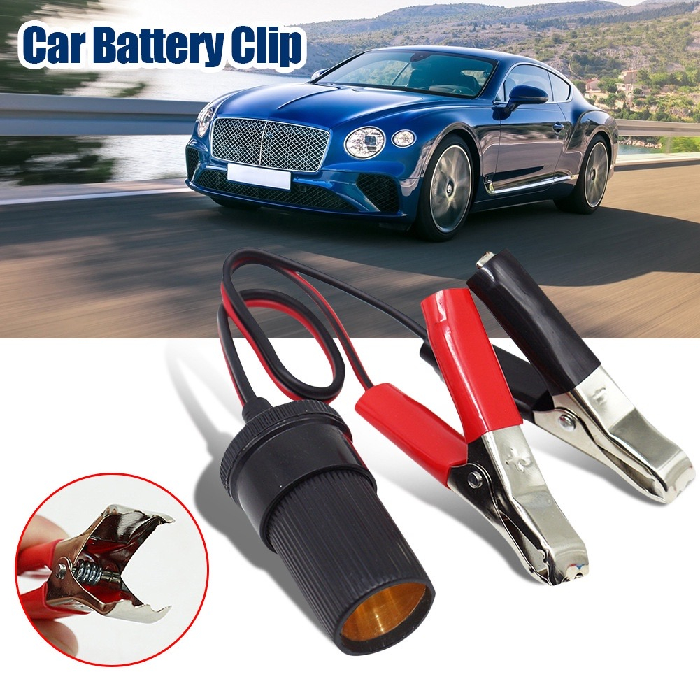 KUKU 12V Power Car Battery clip Cigarette Lighter Clip Extension ...