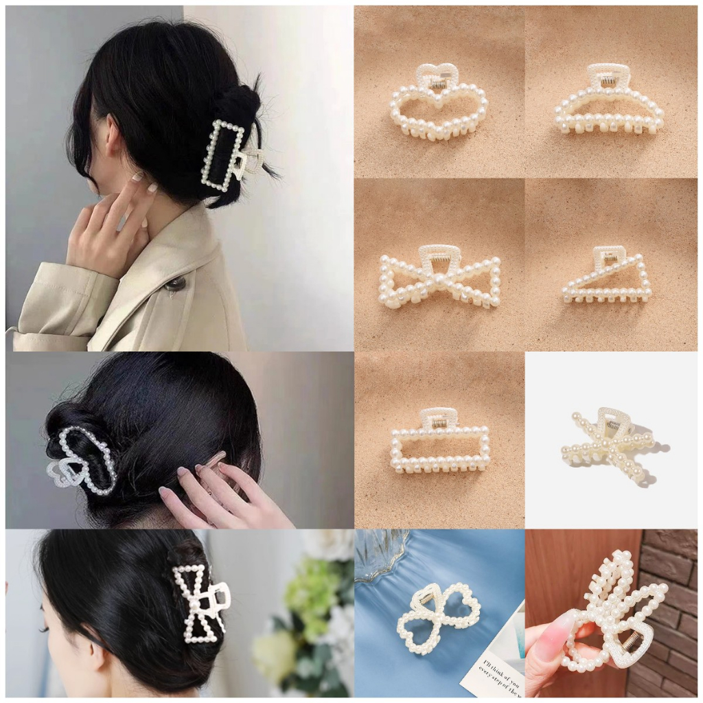 Pearl Hairpin Simple Elegant Temperament Clip Headdress Vintage Hairpin ...