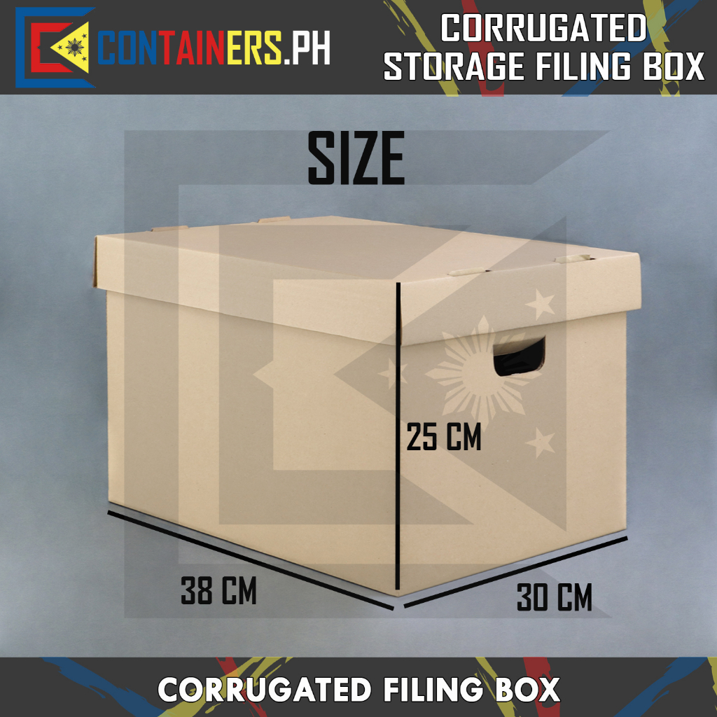 CONTAINERS.PH Corrugated Filing Box Storage Container Office Filing Box ...