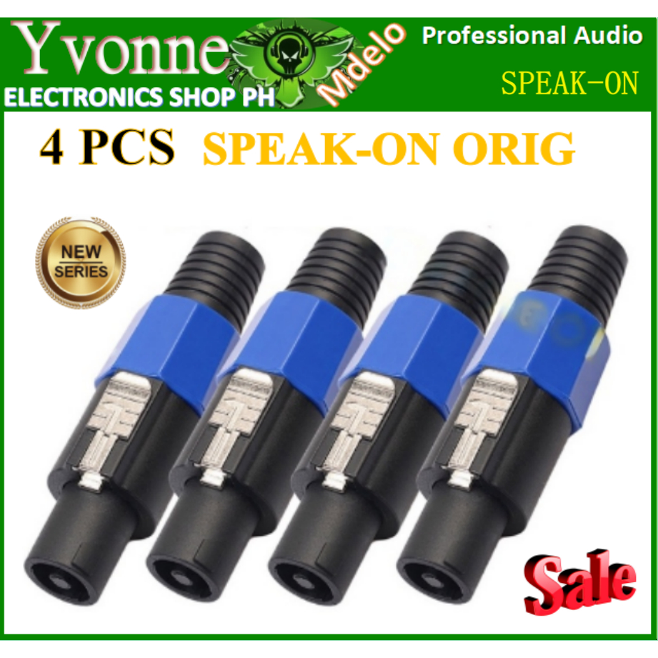 The 4PCS ( SPEAK ON ORIGINAL) MALE NEUTRIK NL4FC Locking Amp Speaker ...