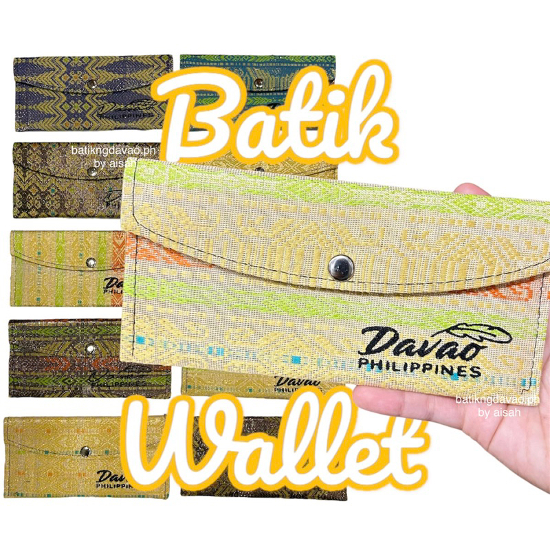 Batik Wallet / Paper Wallet / Davao Souvenir / Money wallet | Shopee ...