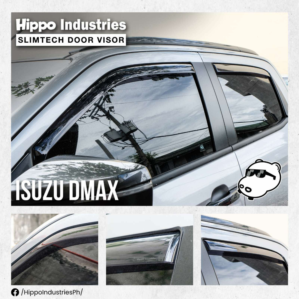 HIPPO SLIMTECH DOOR VISOR/ RAIN VISOR | Shopee Philippines