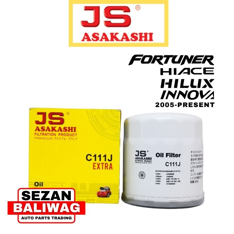TOYOTA FORTUNER INNOVA HILUX HIACE 2005-2020 OIL FILTER C111J | Shopee ...