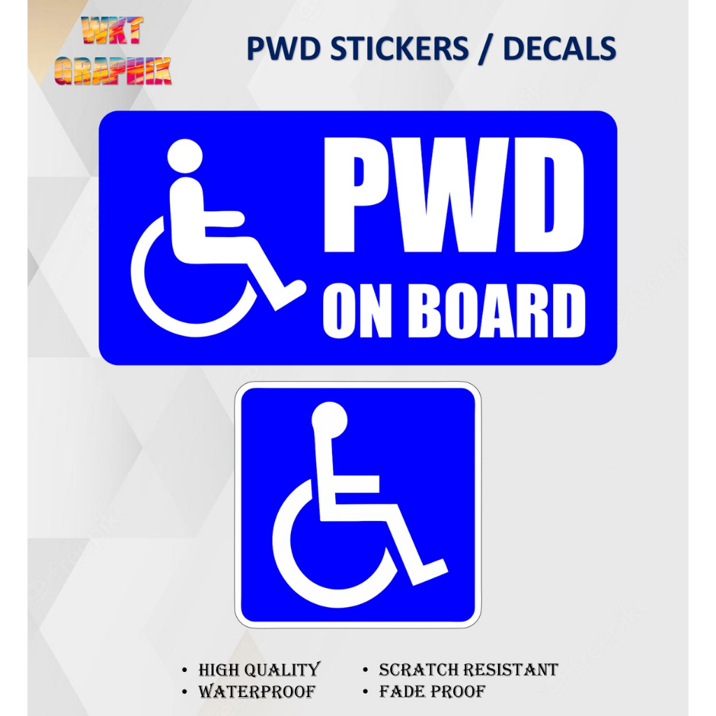 PWD ON BOARD STICKER / DECALS (WATERPROOF, MATTE LAMINATED) | Shopee ...