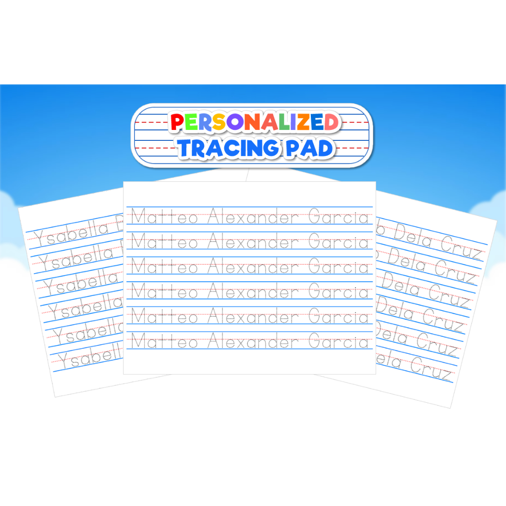 Personalized Tracing Pad (Name, Alphabet, Numbers) | Shopee Philippines