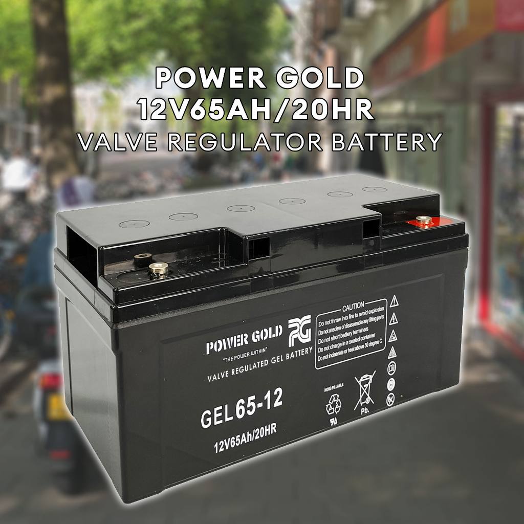 POWER GOLD 12V 65A-Valve Regulated Rechargeable Lead Acid Solar Gel ...