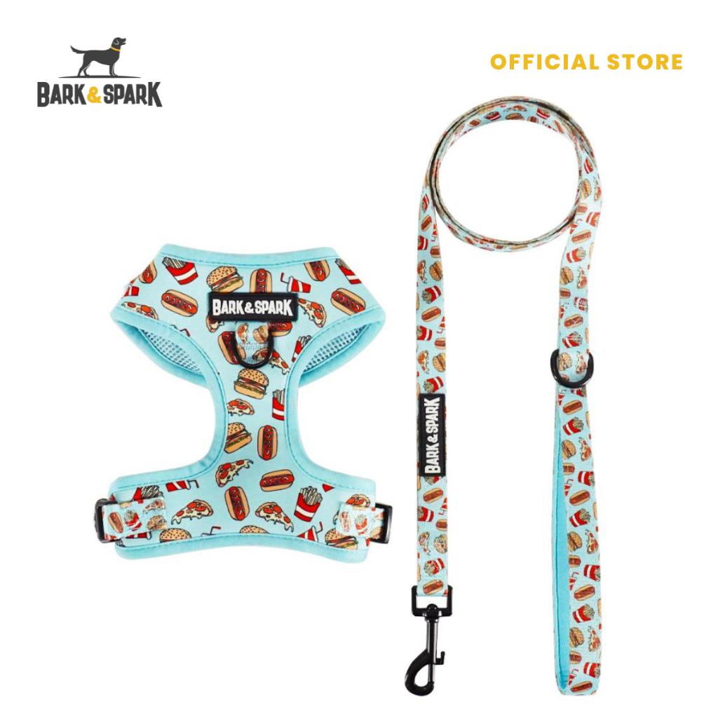Bark and Spark Dog Harness and Leash Set - Soft and Durable Neoprene ...