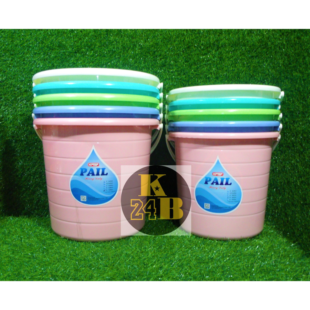 Hitop Pail with Plastic Handle (HT306)(HT307) choose color BIG AND ...