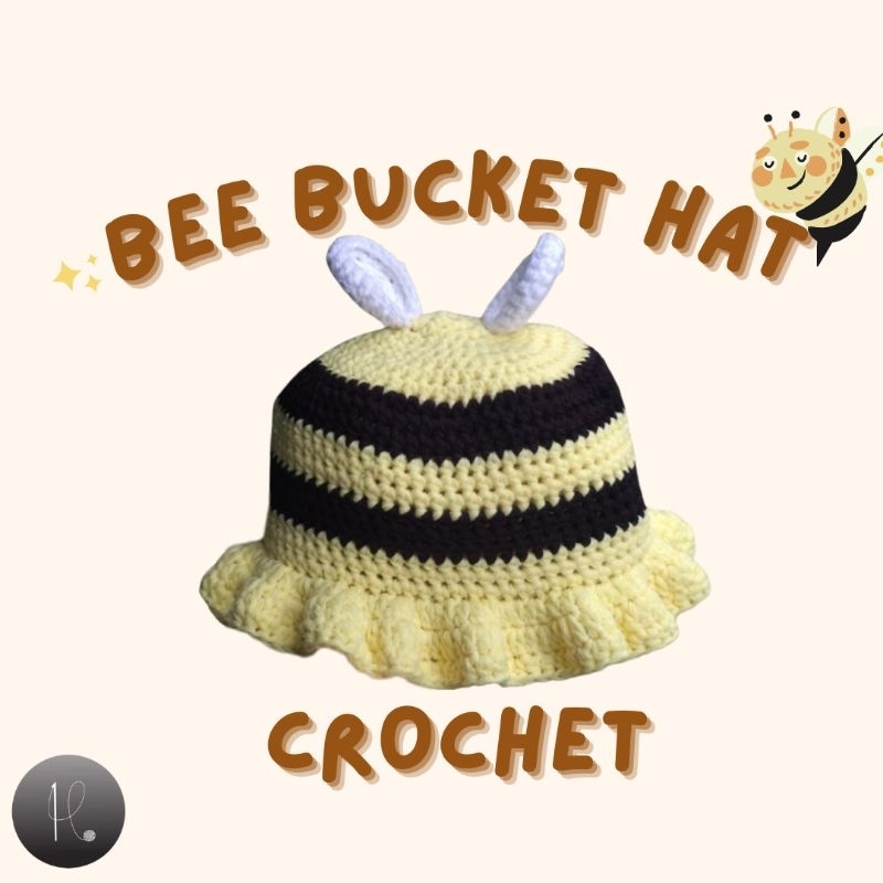 Bee Bucket Hat (Crochet) | Helloops | Shopee Philippines