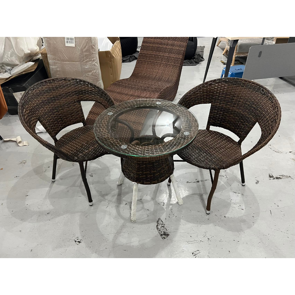 Rattan Patio Outdoor Table and Chairs | Shopee Philippines