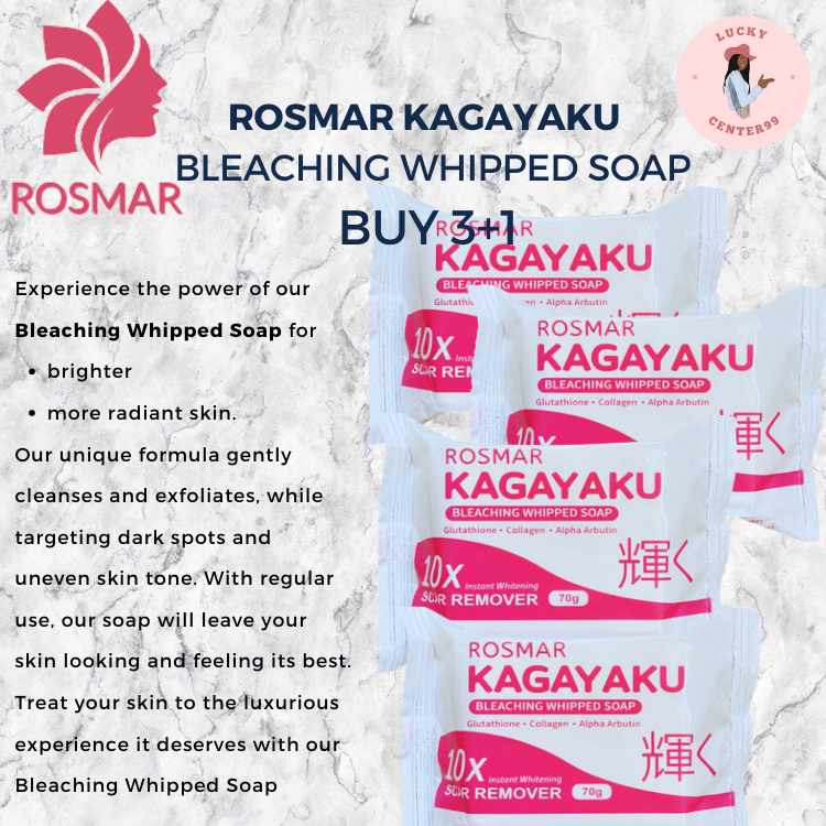 Rosmar Kagayaku Bleaching Whipped Soap 10x instant whitening | Shopee ...