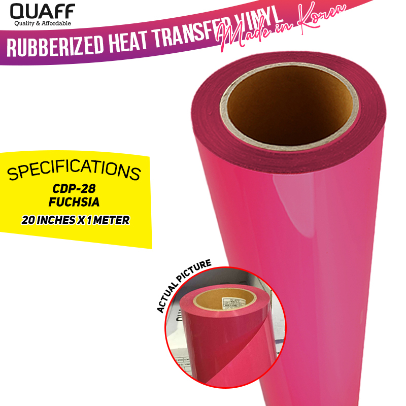 QUAFF Korea Rubberized Heat Transfer Vinyl CDP (20 inches x 1 meter ...