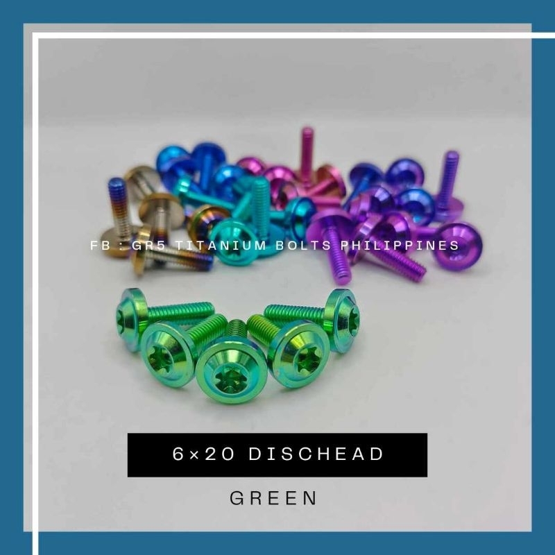 GR5 TITANIUM BOLTS, DISC HEAD BODYBOLT,FOOTBOARD,6X20 | Shopee Philippines