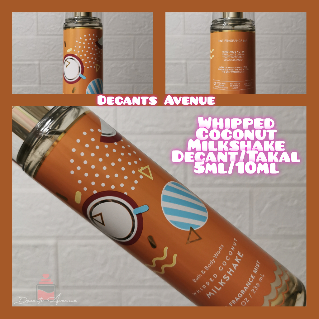 Whipped Coconut Milkshake - Bath And Body Works 1mL 3mL 5mL 10mL ...