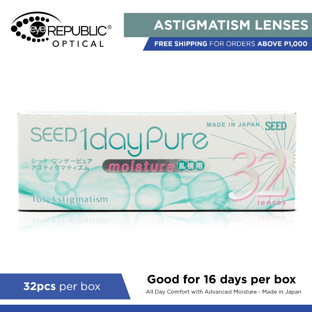 Seed 1day Pure Toric/Astigmatism Daily Clear Contact Lenses (32pcs/box) | EYE REP Express ...
